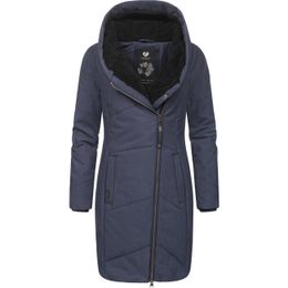 Wintermantel Ragwear "Wintermantel Gordon Long", Damen, Gr. XXL, blau (navy22), Obermaterial: 74% Baumwolle CO. 26% Nylon NY. Obermaterial: Futter: 100% Polyester PES. 100% Polyester PES., M&auml;ntel Wintermantel
