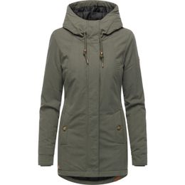 Winterjacke Ragwear "Winterjacke Monadena Parka YOUMODO", Damen, Gr. S, gr&uuml;n (schwarz olive), Obermaterial: 68% Baumwolle CO. 32% Nylon NY. Obermaterial: Futter: 100% Polyester PES. 100% Polyester PES., Jacken Winterjacke