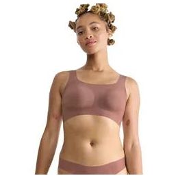 Bustier Sloggi "ZERO Feel 2.0 Top", Damen, Gr. XS, N-Gr, braun (cacao), Single Jersey, Obermaterial: 76% Polyamid, 24% Elasthan, BHs Bustier, nahtlos und unsichtbar