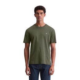 Marc O'Polo T-Shirt MARC O'POLO, Herren, Gr. S, braun (copley braun), Jersey, Obermaterial: 100% Baumwolle, unifarben, h&uuml;ftbedeckend, Rundhals, Shirts T-Shirt