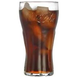 Longdrinkglas Van Well "Coca-Cola", transparent (klar), B:8cm H:15,5cm, Glas, Trinkgef&auml;&szlig;e, sp&uuml;lmaschinengeeignet, 6-teilig