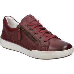 Sneaker Josef Seibel "Claire 13, bordeaux", Damen, Gr. 37, rot (bordeaux), Obermaterial: 100% Rindsleder Leather cow., Schuhe Sneaker