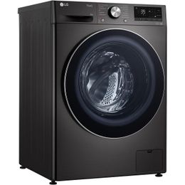 LG Waschmaschine "F4WV708P2BA", Energieeffizienz: A, grau (schwarz), B:60cm H:85cm T:62cm, Waschmaschinen, TurboWash - Waschen in nur 39 Minuten, Waschmaschine