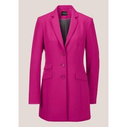 Madeleine Mode Longblazer MADELEINE "Gehrock Longblazer", Damen, Gr. 36, pink (magenta), Obermaterial: 49% Polyester PES. 42% Viskose CV. 9% Elasthan EL., Modern, normal, Blazer Longblazer