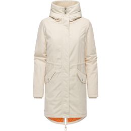 Kurzmantel Ragwear "Wintermantel Coogle YOUMODO", Damen, Gr. S, beige (ecru), Obermaterial: 68% Baumwolle CO. 32% Nylon NY. Obermaterial: Futter: 100% Polyester PES. 100% Polyester PES., M&auml;ntel Kurzmantel
