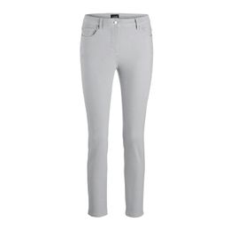 7/8-Hose GOLDNER "Kurzgr&ouml;&szlig;e Schmale Stretchhose BELLA", Damen, Gr. 19, K-Gr, grau, Obermaterial: 65% Baumwolle CO. 31% Polyester PES. 4% Elasthan EL., Hosen 7/8-Hose