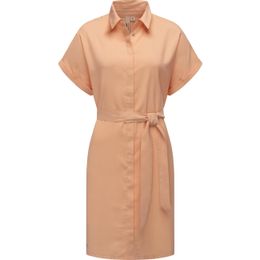 Blusenkleid Ragwear "Blusenkleid Manilla", Damen, Gr. L, N-Gr, orange (light peach), Obermaterial: 80% Viskose CV. 20% Polyester PES., Kleider Blusenkleid