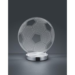 REALITY LEUCHTEN LED Tischleuchte "Ball", grau (chromfarben), 1, H: 22cm, 1 Stk., Leuchten, Tischlampe in Fussball-Optik, Lichtfarbe wechselbar 3000 bis 5000 K, LED Tischleuchte