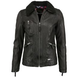 Lederjacke Mustang "Lederjacke 31019276", Damen, Gr. S, schwarz, Obermaterial: 100% Lammleder LEL. Futter: 100% Baumwolle CO., Jacken Lederjacke