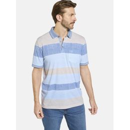 Poloshirt Babista "Poloshirt JENZO", Herren, Gr. L, blau (hellblau gestreift), Obermaterial: 62% Baumwolle CO. 38% Polyurethan PU., Shirts Poloshirt