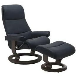 Relaxsessel stressless "View", blau (shadow blau paloma), B:91cm H:109cm T:83cm, Leder BATICK: BATICK ist ein leicht korrigiertes, durchgef&auml;rbtes und genarbtes M&ouml;belleder, bei dem die meisten Unebenheiten und Spuren in der Regel entfernt wurden.;Leder PALOMA: PALOMA ist ein durchgef&auml;rbtes Semianilin-M&ouml;belleder mit nat&uuml;rlicher Narbung.;ROHLEDER Stoff Q2 FARON: Ein fester zuverl&auml;ssiger Boucl&eacute; mit ei