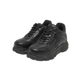 Trainingsschuh Buffalo "Buffalo CLD ECHO - VEGAN NAPPA/PATENT", Damen, Gr. 38, schwarz, Kunstfaser, unifarben, Schuhe