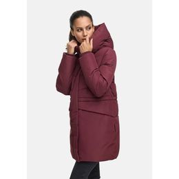 Winterjacke Marikoo "Marikoo Delilah Damen Herbst Winter Steppjacke N058", Damen, Gr. XL, rot (wine), Obermaterial: 100% Polyester PES., Jacken Winterjacke