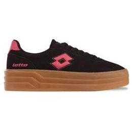 Sneaker Lotto, Damen, Gr. 37, pink (schwarz, pink), Synthetik, mehrfarbig, Schuhe Sneaker, - mit gepolsterter Schaftkante