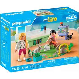 Konstruktions-Spielset Playmobil "Familie mit Hasen (71753), Playmobil My Life", bunt, Spielbausteine, Kinder, Kunststoff, Konstruktions-Spielset