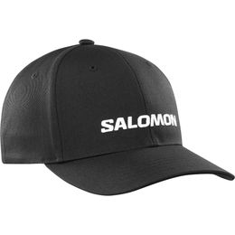 Baseball Cap Salomon "Salomon LOGO CAP", Damen, schwarz (deep schwarz), Obermaterial: 100% Baumwolle. Futter: 100% Polyester, Caps Baseball Cap