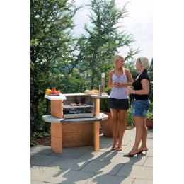 Holzkohlegrill Buschbeck "Grillbar Rica", orange (terrakotta, wei&szlig;), B:110cm H:93cm T:65cm, Grills, Holzkohlegrill, BxTxH: 110x65x93 cm