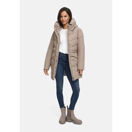 Winterjacke Marikoo "Marikoo Delilah Damen Herbst Winter Steppjacke N058", Damen, Gr. XS, grau (taupegrau), Obermaterial: 100% Polyester PES., Jacken Winterjacke