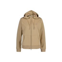 Sweatshirt Gant "Sweatjacke REGULAR SHIELD ZIP HOODIE", Damen, Gr. L, gr&uuml;n (khaki), Obermaterial: 87% Baumwolle CO. 13% Polyester PES., Sweatshirts Sweatshirt