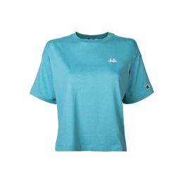 T-Shirt Champion "T-Shirt CML Champion Logo 1er Pack", Damen, Gr. M, blau (t&uuml;rkis), Obermaterial: 100% Baumwolle CO., Shirts T-Shirt
