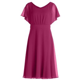 Cocktailkleid Vera Mont "Cocktailkleid kurzarm", Damen, Gr. 36, EURO, pink (sweet berry), 100% Polyester PES., Kleider Cocktailkleid