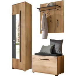 Garderoben-Set Home Affaire "Cantara, moderne Garderobe, Komplettset mit viel Stauraum", eiche evoke, B:140cm H:201cm T:39cm, FSC-zertifizierter Holzwerkstoff, Kastenm&ouml;bel-Sets, Garderoben-Set