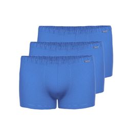 Retro Boxer Ammann "3er Pack Retro Short Day Modern / Cotton & More", Herren, Gr. 8, blau (saphir), Satin, Obermaterial: 57% Modal CMD. 35% Baumwolle CO. 8% Elasthan EL., Unterhosen Retro Boxer