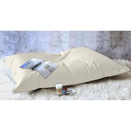 Sitzsack Kinzler "XXL Outdoorf&auml;hig", beige (natur), B:140cm H:20cm T:180cm, Polyester, Sitzs&auml;cke, Sitzsack, Uni Farben, Outdoor geeignet, ideal im Wohnzimmer & Kinderzimmer