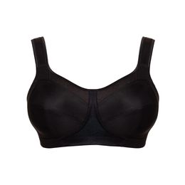Sport-BH Ulla Dessous "Sport BH mit B&uuml;gel Kate", Damen, Gr. 100, Cup K, schwarz, Obermaterial: 50% Polyamid PA. 30% Polyester PES. 15% Elasthan EL. 3% Polyethylen PE. 2% Baumwolle CO., BHs Sport-BH