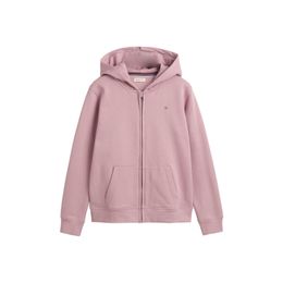 Sweatshirt Gant "Sweatjacke Shield Full Zip Hoodie", M&auml;dchen, Gr. 170, lila (flieder), Obermaterial: 100% Baumwolle CO., Sweatshirts Sweatshirt