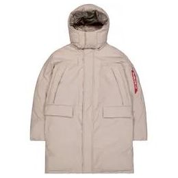 Parka Alpha Industries "Puffer Parka", Herren, Gr. M, beige (vintage sand), Obermaterial: 60% Baumwolle, 40% Nylon, Futter: 100% Nylon, F&uuml;llung: 100% Polyester, Jacken Parka