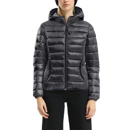 Outdoorjacke QS, Damen, Gr. M, grau (anthrazit), Steppware, Obermaterial: 100% Polyester. Futter: 100% Polyester, unifarben, regular fit taillenbedeckt, elastischer Bund, Jacken Outdoorjacke, mit Kapuze