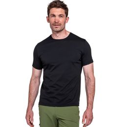 Sch&ouml;ffel T-Shirt SCH&Ouml;FFEL "T Shirt Buchberg M", Herren, Gr. 56, schwarz, Obermaterial: 60% Baumwolle, 40% Polyester, Rundhals, Shirts T-Shirt, sportliche Passform, Kurzarm, f&uuml;r Trekking und Freizeit