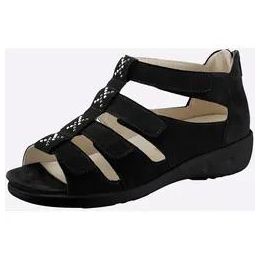 Waldl&auml;ufer Sandalette WALDL&Auml;UFER, Damen, Gr. 5,5, schwarz, Nubukleder, Schuhe Sandalette