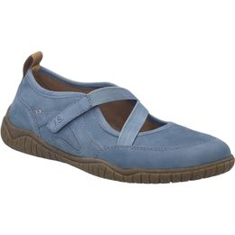 Ballerina Josef Seibel "Wynona 10, slate blue", Damen, Gr. 41, blau (slate blau), Obermaterial: 100% Rindsleder Leather cow., Schuhe Ballerina