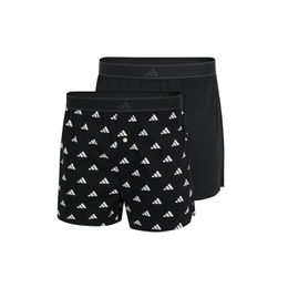 Webboxer adidas originals "Web-Boxershorts 2er Pack", Herren, Gr. S, bunt (schwarz, wei&szlig;), Obermaterial: 100% Baumwolle CO., Unterhosen Webboxer