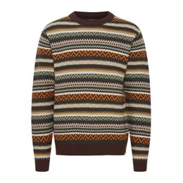 !Solid Strickfleece-Pullover SOLID "Strickpullover SDGardar", Herren, Gr. XXL, braun (java), Obermaterial: 35% Polyacryl PAN. 35% Nylon NY. 30% Wolle WO., Pullover Strickfleece-Pullover