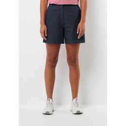 Shorts Jack Wolfskin "KARANA SHORTS W", Damen, Gr. XXL (48), Normalgr&ouml;&szlig;en, blau (night, blau), OBERSTOFF: 55% HANF, 45% BAUMWOLLE. Futter: 65% POLYESTER, 35% BAUMWOLLE, Hosen Shorts