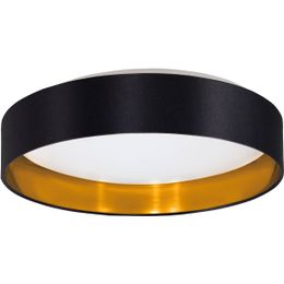 Eglo LED Deckenleuchte "Maserlo", schwarz, 1, &Oslash; 38cm H: 9cm, 1 Stk., Leuchten, Stofflampe Maserlo2 &Oslash;38 x H9 cm, LED-Platine, Textilschirm, LED Deckenleuchte