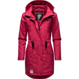 Funktionsmantel Navahoo "Regenjacke Deike", Damen, Gr. M, pink (fuchsia), Obermaterial: 50% Polyurethan PU. 50% Polyester PES. Obermaterial: Futter: 100% Polyester PES., M&auml;ntel Funktionsmantel