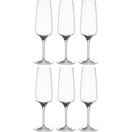 Sektglas Leonardo "Glas CESTI, 240 ml, 6er-Set", transparent, H:21cm &Oslash;:7cm, Kristallglas, Trinkgef&auml;&szlig;e, Sektglas, sp&uuml;lmaschinengeeignet