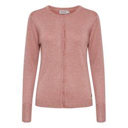 Cardigan oxmo "Strickcardigan OXHlin", Damen, Gr. S, rosa (ash rose melange), Obermaterial: 80% Viskose CV. 20% Nylon NY., Strickjacken Cardigan
