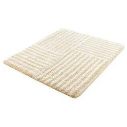 Badematte Kleine Wolke "Chelsea", beige (sandbeige), H:20mm, Polyester, Badematten, Badematte, Badteppich, modernes Design, gestreift