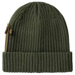 Skim&uuml;tze Alpha Industries "Utility Beanie", Herren, Gr. onesize, gr&uuml;n (schwarz olive), Obermaterial: 100% Polyacryl, M&uuml;tzen
