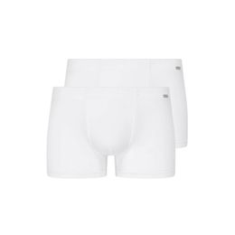 Boxershorts Jockey "Boxershort Modern Stretch Trunk 2P 2er Pack", Herren, Gr. S, wei&szlig;, Obermaterial: 94% Baumwolle CO. 6% Elasthan EL., Unterhosen Boxershorts