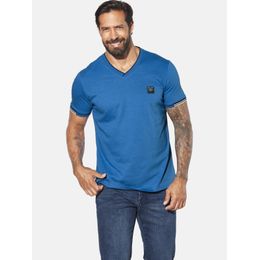 T-Shirt Jan Vanderstorm "T-Shirt MORKBERG", Herren, Gr. 3XL, blau, Obermaterial: 100% Baumwolle CO., Shirts T-Shirt