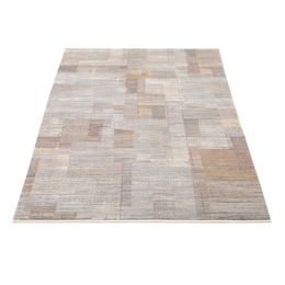 Teppich OCI DIE TEPPICHMARKE "FARBEN CITY", beige (natur), B:240cm L:330cm, Polyester, Teppiche, Teppich, Klassisches Muster, eingefasst, in 3-D-Optik, mit Fransen