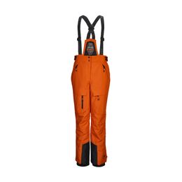 Skihose Killtec "KSW 204 BYS SKI PNTS", Herren, Gr. 164, Normalgr&ouml;&szlig;en, braun (rostbraun), Obermaterial: 100% Polyester;Futter: 100% Polyester;F&uuml;llung: 100% Polyester, Hosen Skihose, Wasserdichte, atmungsaktive Skihose mit verstellbarem Latz und Tr&auml;gern