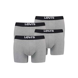 Levi's Boxershorts LEVI'S "Boxershort 4er Pack", Herren, Gr. XL, grau (grau melange), Obermaterial: 95% Baumwolle CO. 5% Elasthan EL., Unterhosen Boxershorts