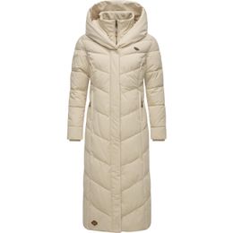 Steppmantel Ragwear "Steppmantel Natalka Extralong", Damen, Gr. 4XL, beige (ecru24), Obermaterial: 100% Polyester PES. Obermaterial: Futter: 100% Polyester PES. 100% Polyester PES., M&auml;ntel Steppmantel
